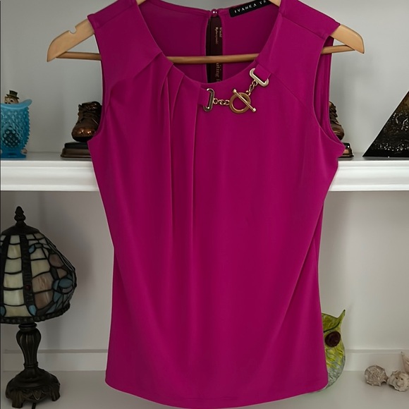 Ivanka Trump | Tops | Ivanka Trump Pink Fitted Sleeveless Tank Top 234 ...